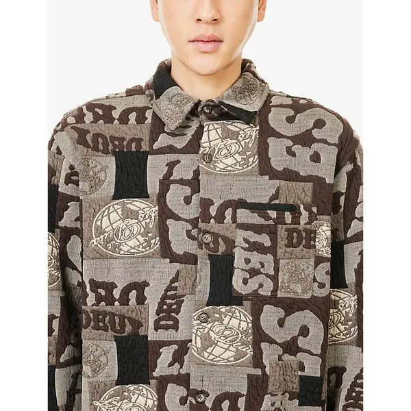 LES DEUX Kaleb Patchwork Jacquard Overshirt