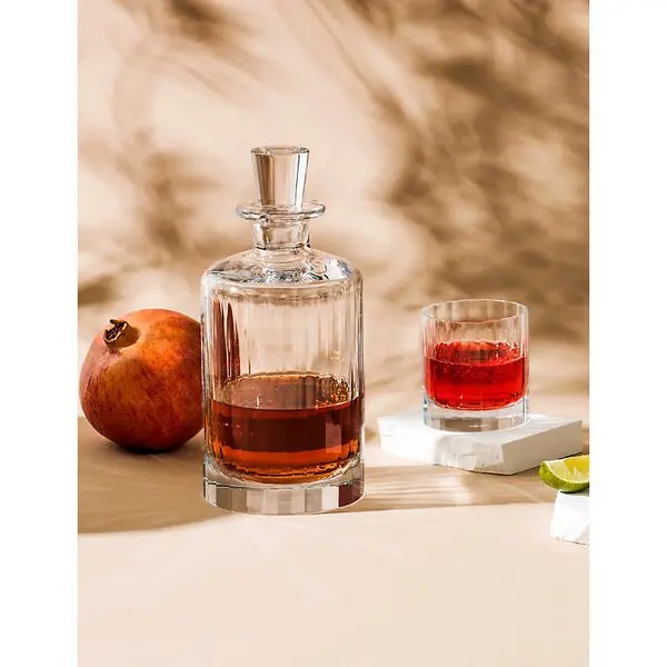 RICHARD BRENDON Fluted Large Crystal Glass Decanter