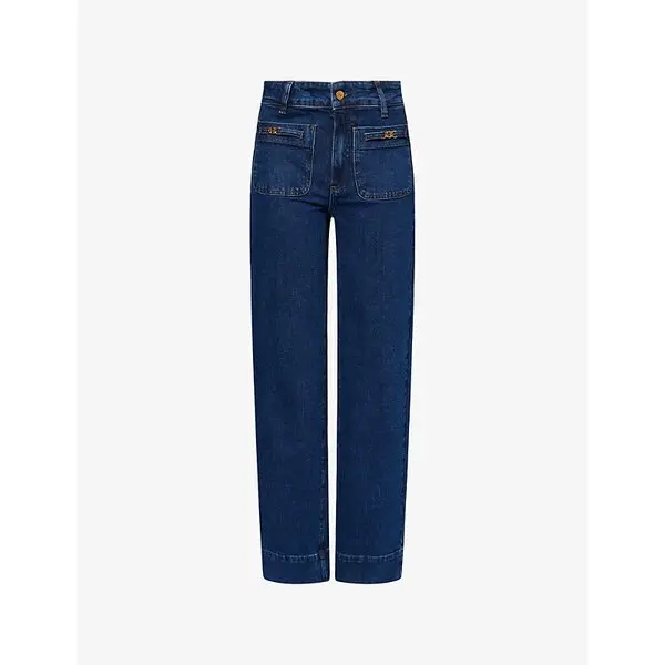 Paige Sasha Wide-leg High-rise Denim Jeans - Enfield