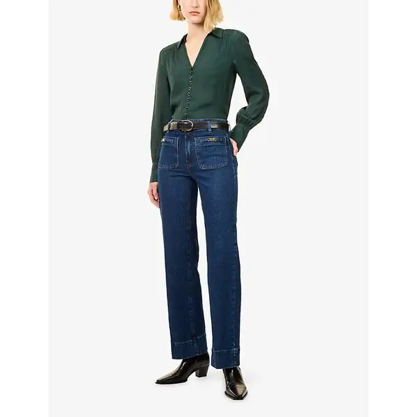 Paige Sasha Wide-leg High-rise Denim Jeans - Enfield