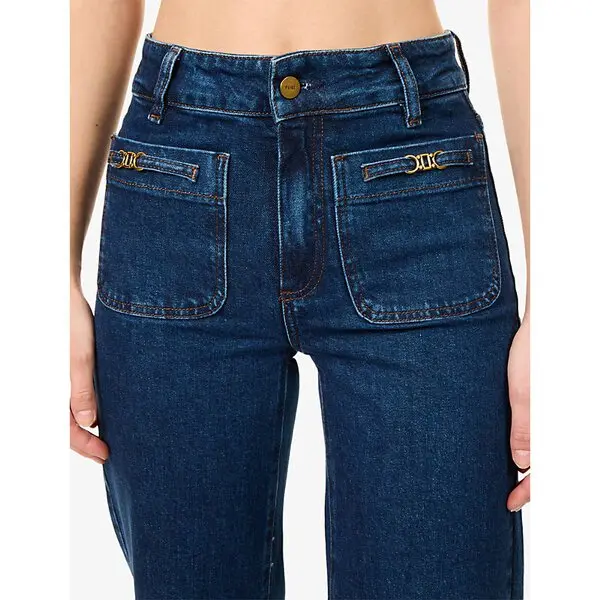 Paige Sasha Wide-leg High-rise Denim Jeans - Enfield