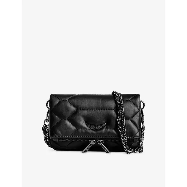 Zadig&Voltaire Rock Nano Quilted Leather Clutch - Black