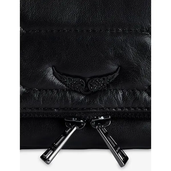 Zadig&Voltaire Rock Nano Quilted Leather Clutch - Black