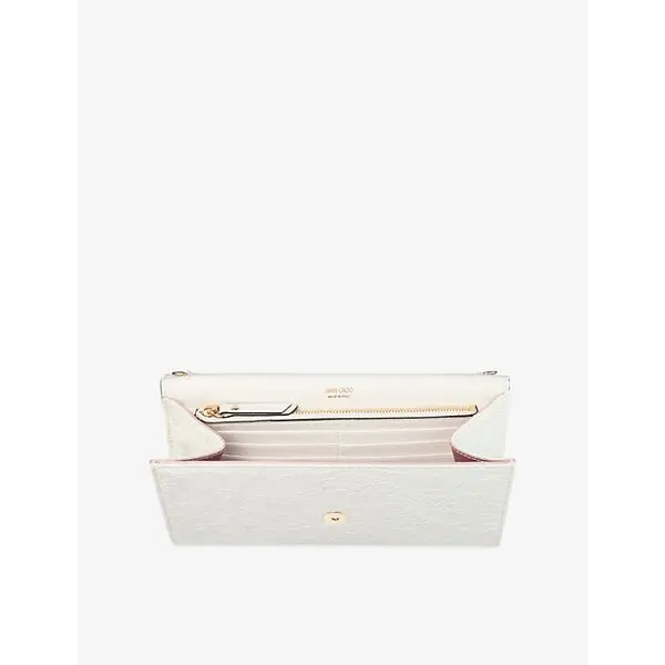 JIMMY CHOO Emmie Lace Clutch Bag - Ivory/light Gold