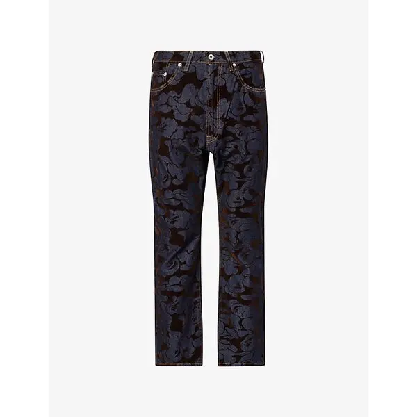 A BATHING APE Camo Flocked Denim Jeans