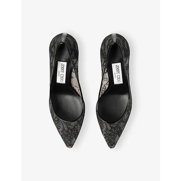 JIMMY CHOO Romy 85 Lace Pumps - Black