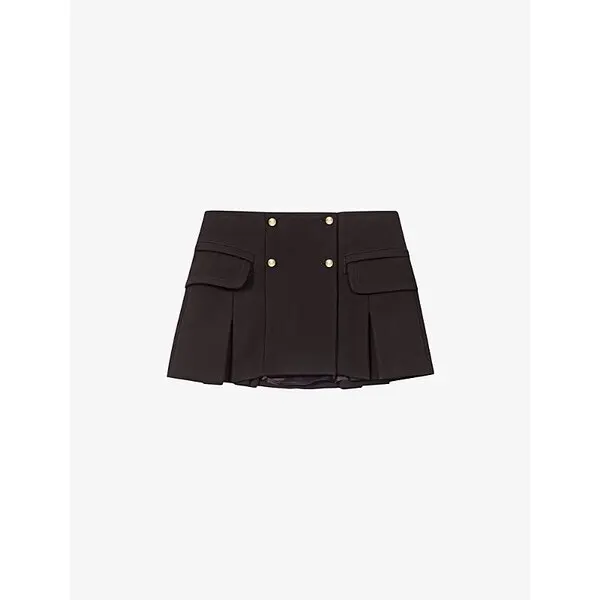 Maje Tailored Double-breasted Mini Skirt