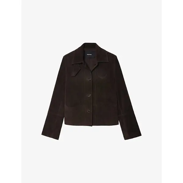 Zadig&Voltaire Lessa Suede Jacket - Dark Chocolate