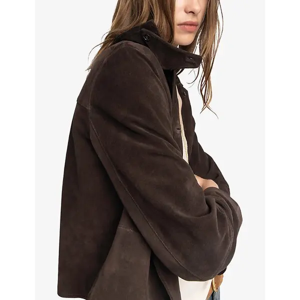 Zadig&Voltaire Lessa Suede Jacket - Dark Chocolate