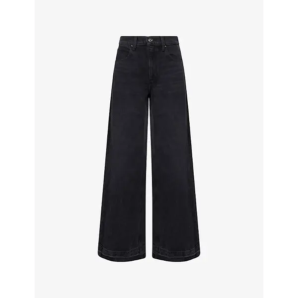 Paige Cameron 34" Wide-leg High-rise Jeans - Boho Black