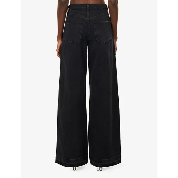 Paige Cameron 34" Wide-leg High-rise Jeans - Boho Black