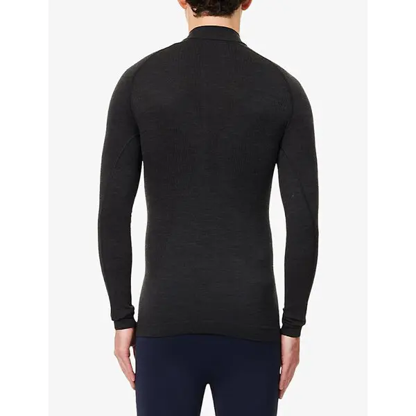 Falke Tech Quarter-zip Stretch-wool Blend Top