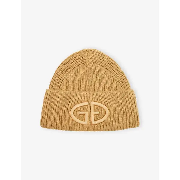 Goldbergh Logo-embroidered Knitted Beanie - 7484 Caramello