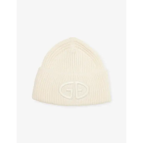 Goldbergh Logo-embroidered Knitted Beanie - 8040 Cream