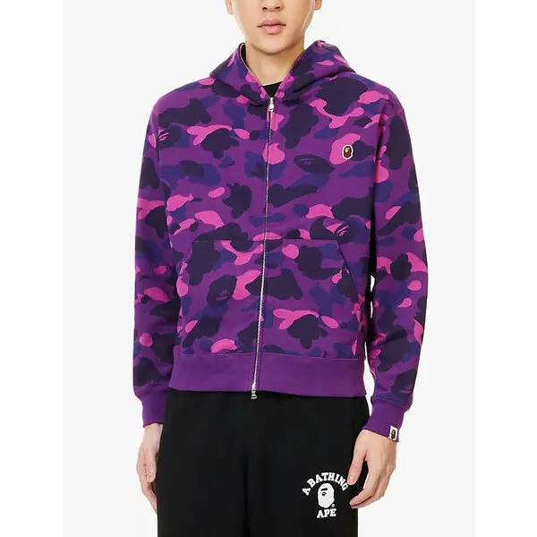 A BATHING APE Camouflage-print Cotton Hoody