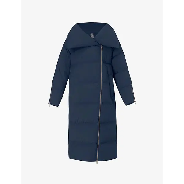 Sweaty Betty Shell-down Puffer Coat - French Navy Blue