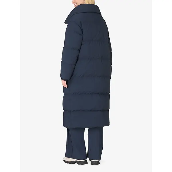 Sweaty Betty Shell-down Puffer Coat - French Navy Blue