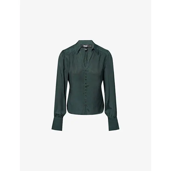 Paige Woven Button-down Shirt