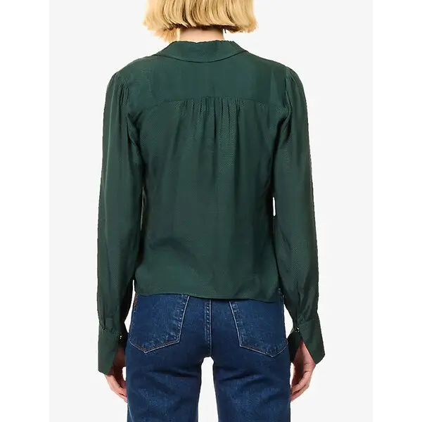 Paige Woven Button-down Shirt