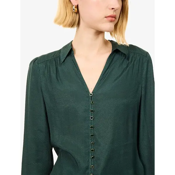 Paige Woven Button-down Shirt