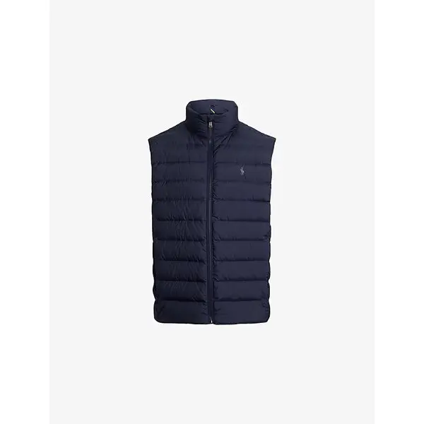 Polo Ralph Lauren Logo-embroidered Down Gilet - Navy