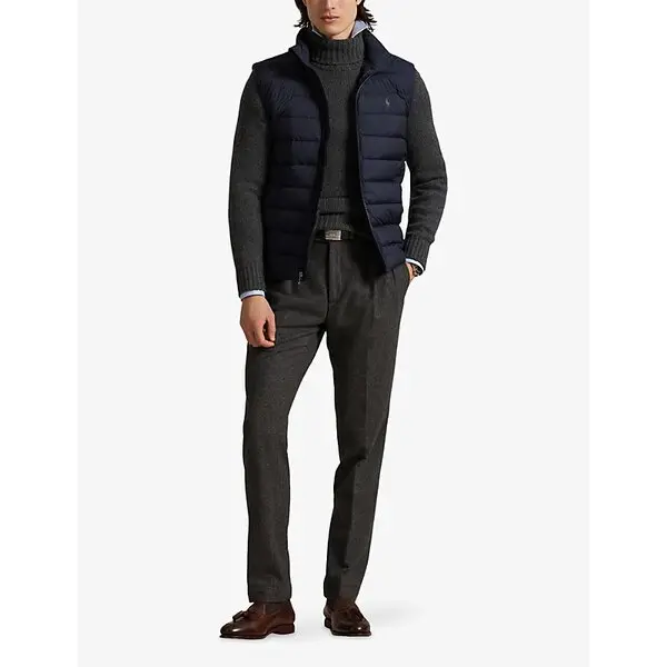 Polo Ralph Lauren Logo-embroidered Down Gilet - Navy