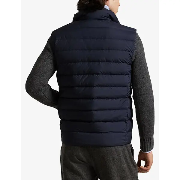 Polo Ralph Lauren Logo-embroidered Down Gilet - Navy