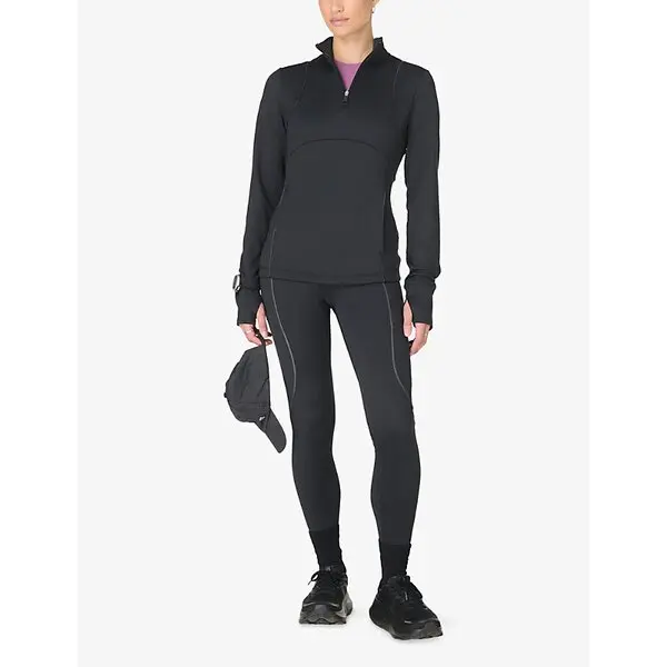 Sweaty Betty Therma Half-zip Midlayer Top - Black