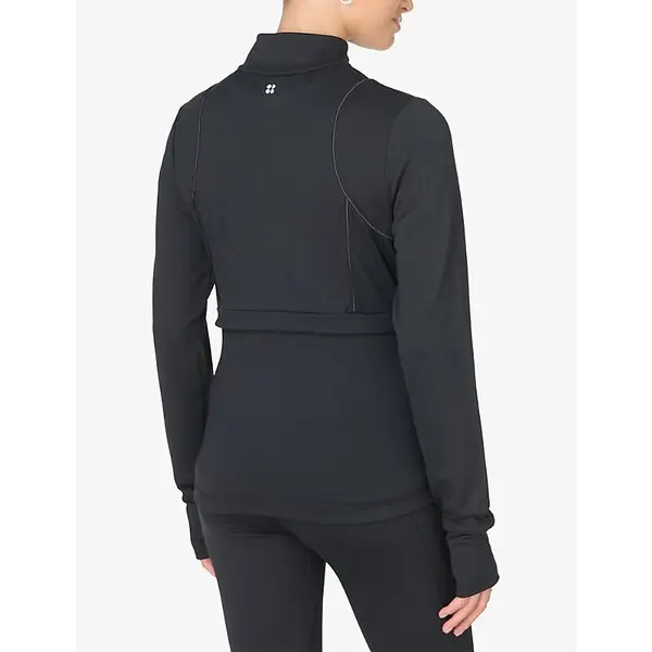 Sweaty Betty Therma Half-zip Midlayer Top - Black