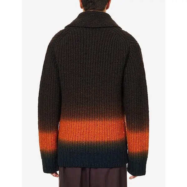 Sacai Regular-fit Spread-collar Wool Cardigan