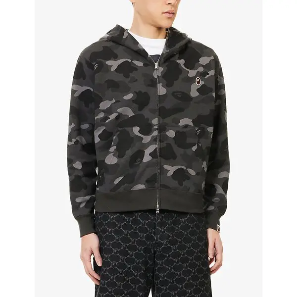 A BATHING APE Camouflage-print Cotton Hoody