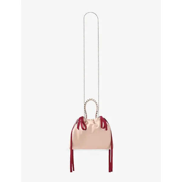 JIMMY CHOO Drawstring Mini Top Handle Shoulder Bag