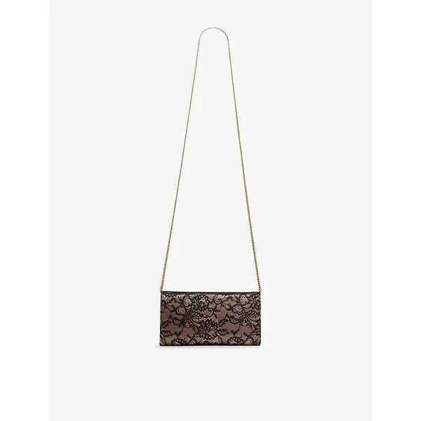 JIMMY CHOO Emmie Lace Clutch - Black/ballet Pink/li