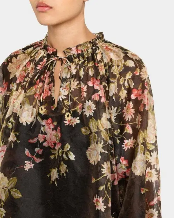 Sea Jolie Floral Long-sleeve Blouse - Multi