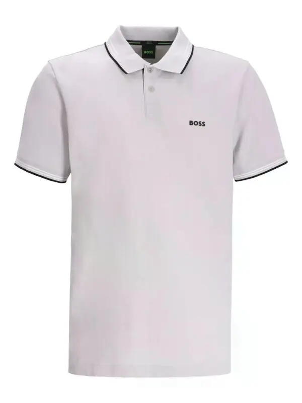 BOSS Tipped-collar Polo Shirt - Grey