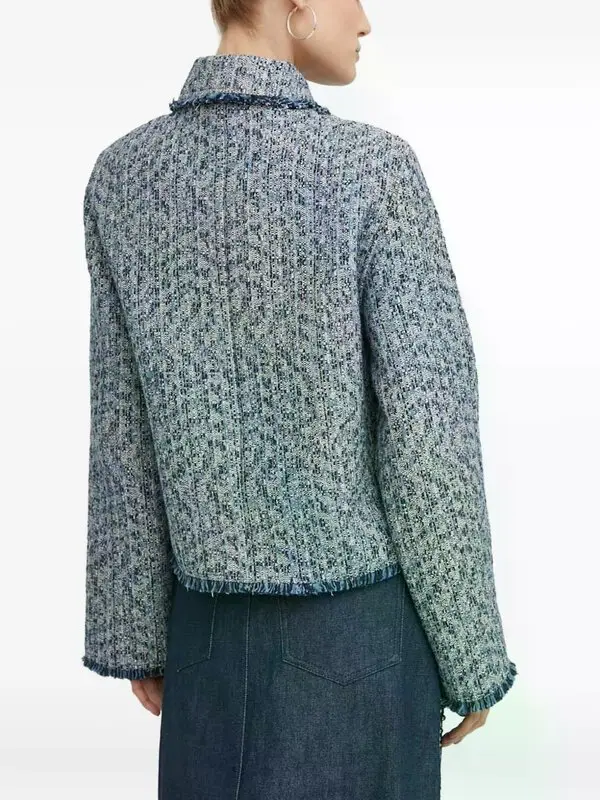 SAMSOE SAMSOE Tweed-effect Zip-up Jacket