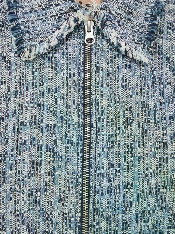SAMSOE SAMSOE Tweed-effect Zip-up Jacket