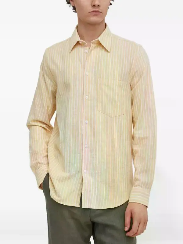 SAMSOE SAMSOE Striped-pattern Chest-pocket Shirt