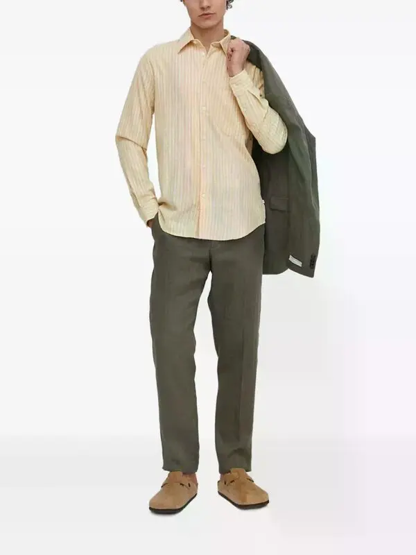 SAMSOE SAMSOE Striped-pattern Chest-pocket Shirt