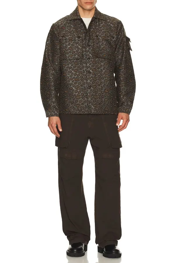BEAMS Mil Camo Jacquard Shirt Jacket