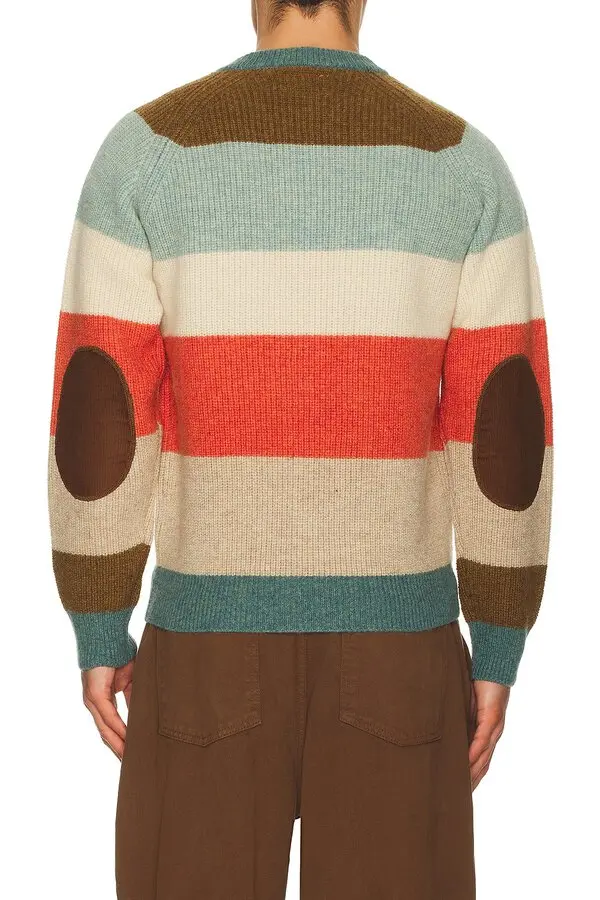 Beams Crew Stripe 5g Sweater In Multi | Editorialist
