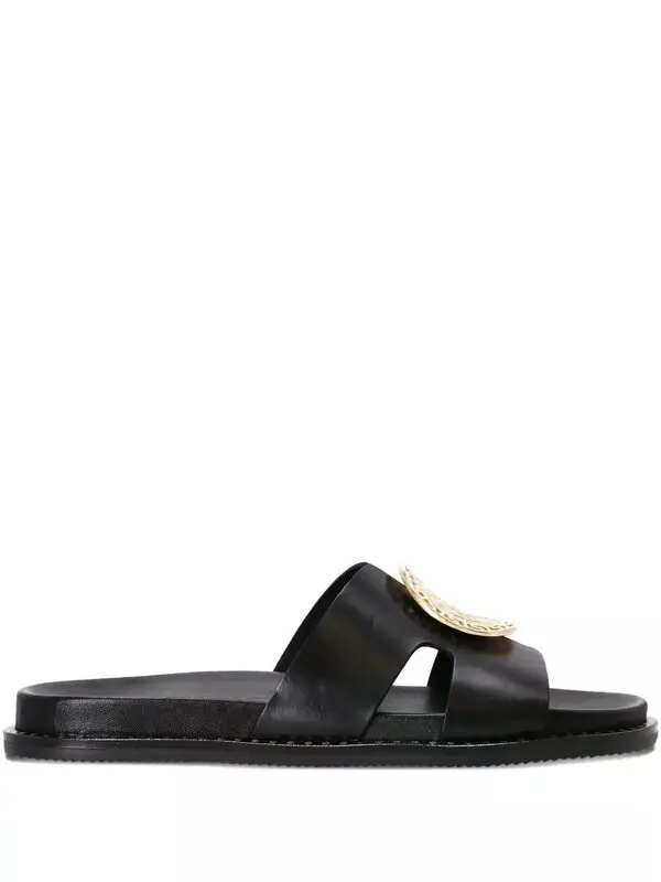 KOTRIS SANDALS Leather Medallion Sandals