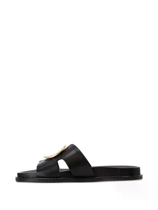 KOTRIS SANDALS Leather Medallion Sandals