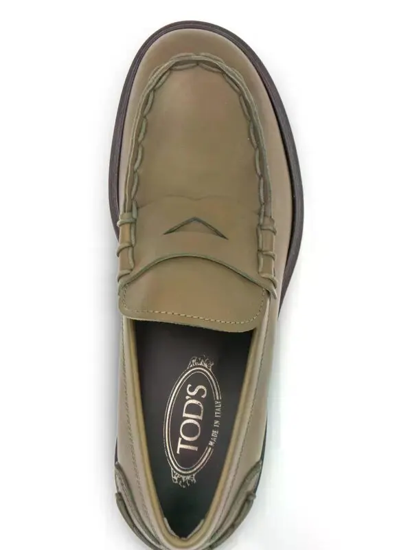 TOD'S Leather Loafers - Green