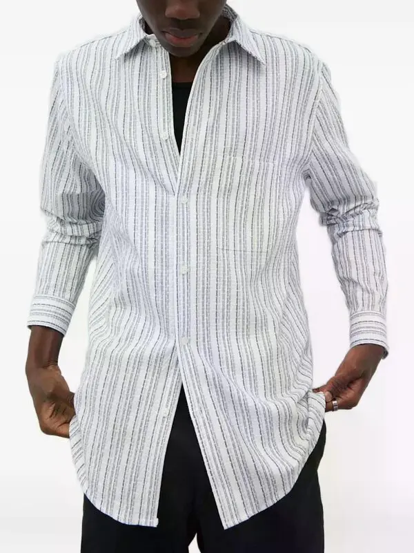 SAMSOE SAMSOE Striped-pattern Long-sleeve Shirt