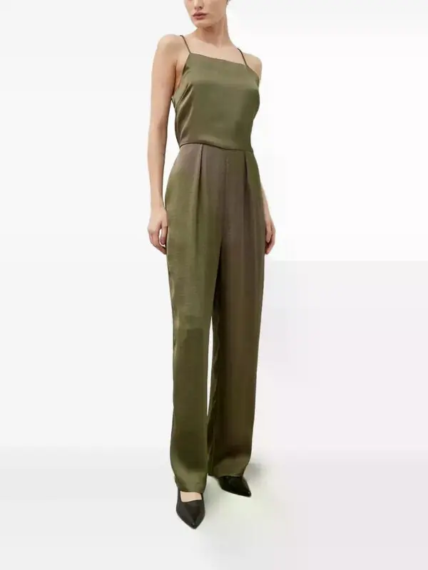SAMSOE SAMSOE Square-neck Open-back Jumpsuit - Green