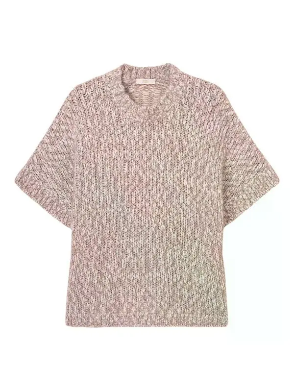 Fedeli Speckled Short-sleeve Sweater