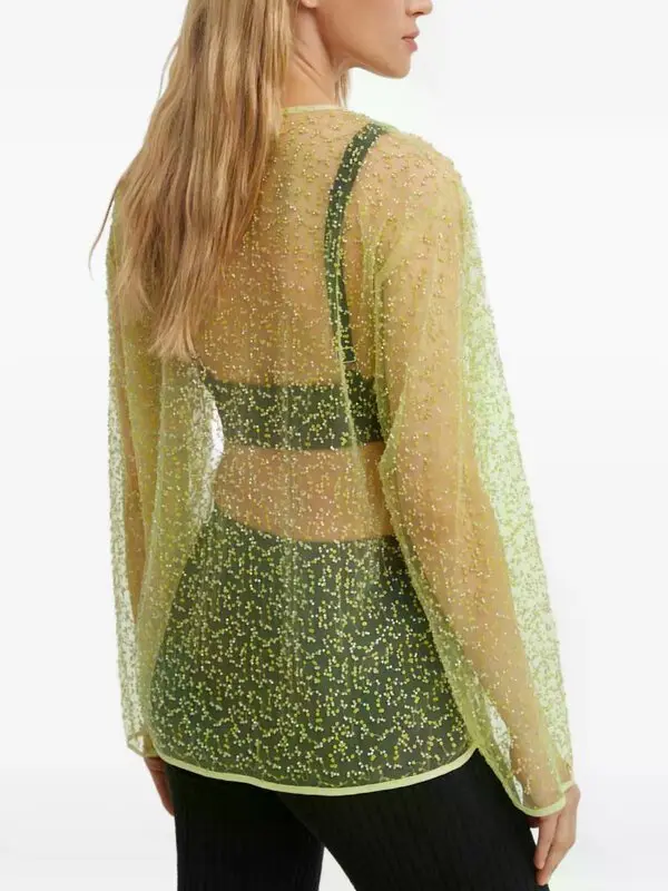 SAMSOE SAMSOE Beaded Long-sleeve Blouse