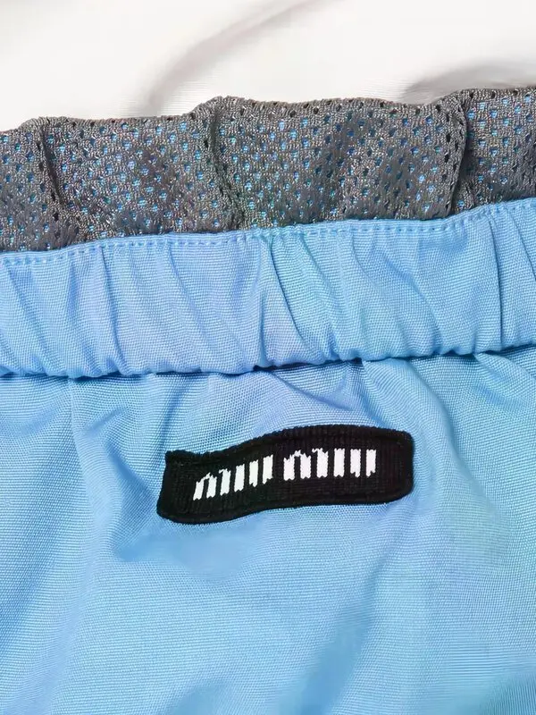 Miu Miu Logo-patch Mini Shorts
