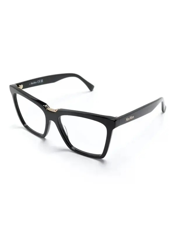 Max Mara Logo-print Rectangle-frame Glasses